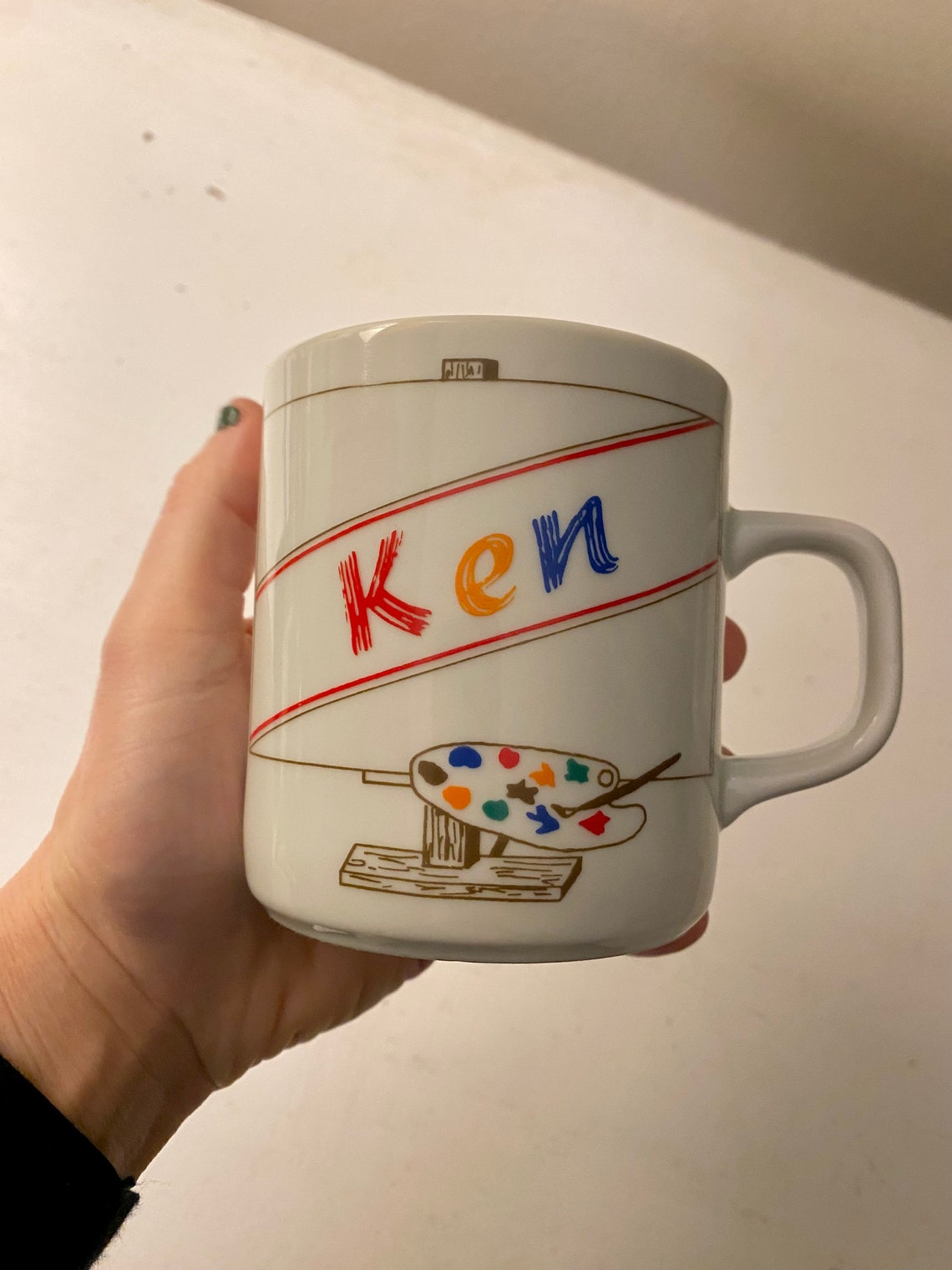 Vintage Schmidt Porcelana Brazil Artist Painter Ken Name Mug Ken Paint ...
