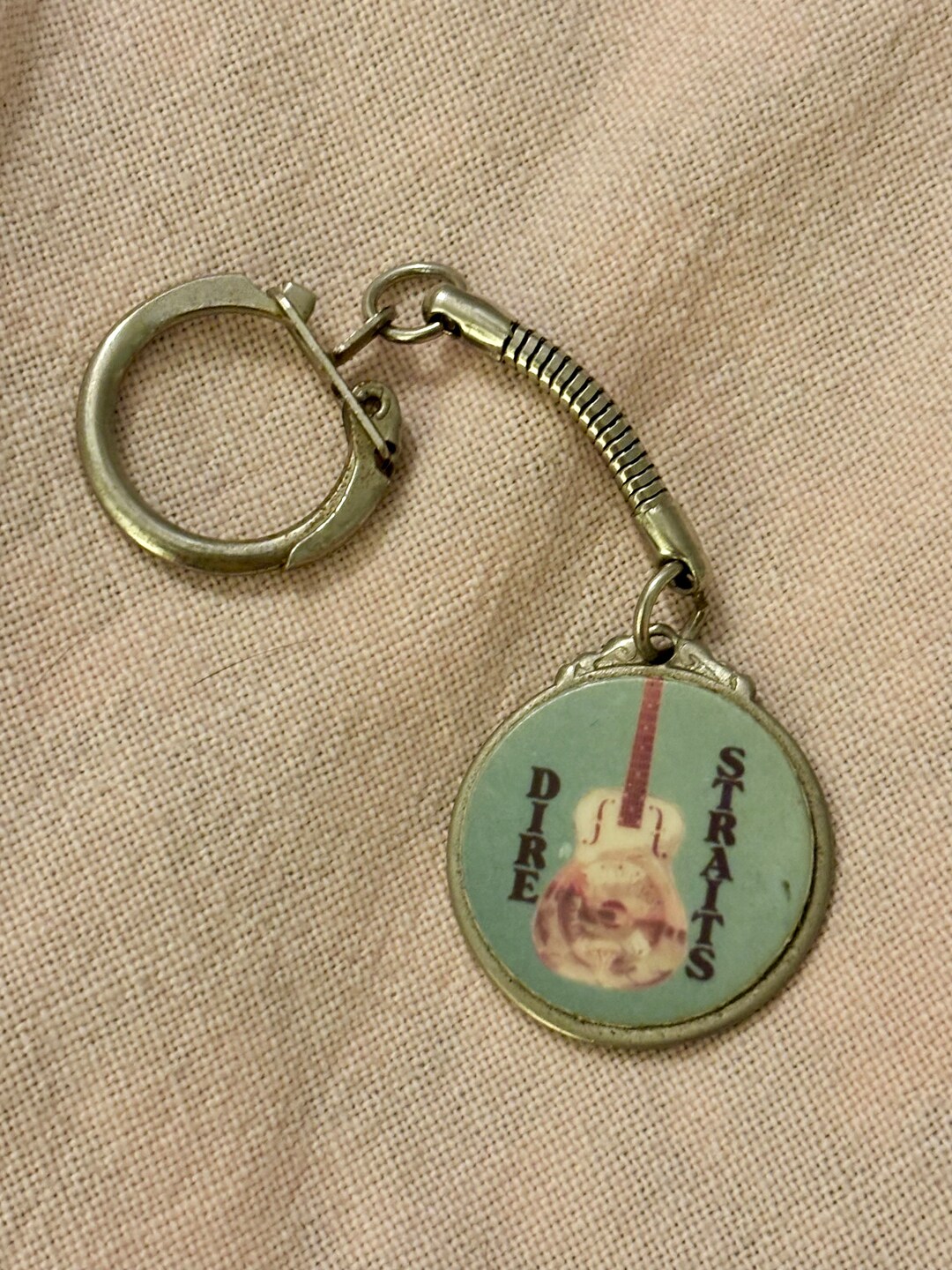 Retro 80s Dire Straits Blue Guitar Keychain - Etsy