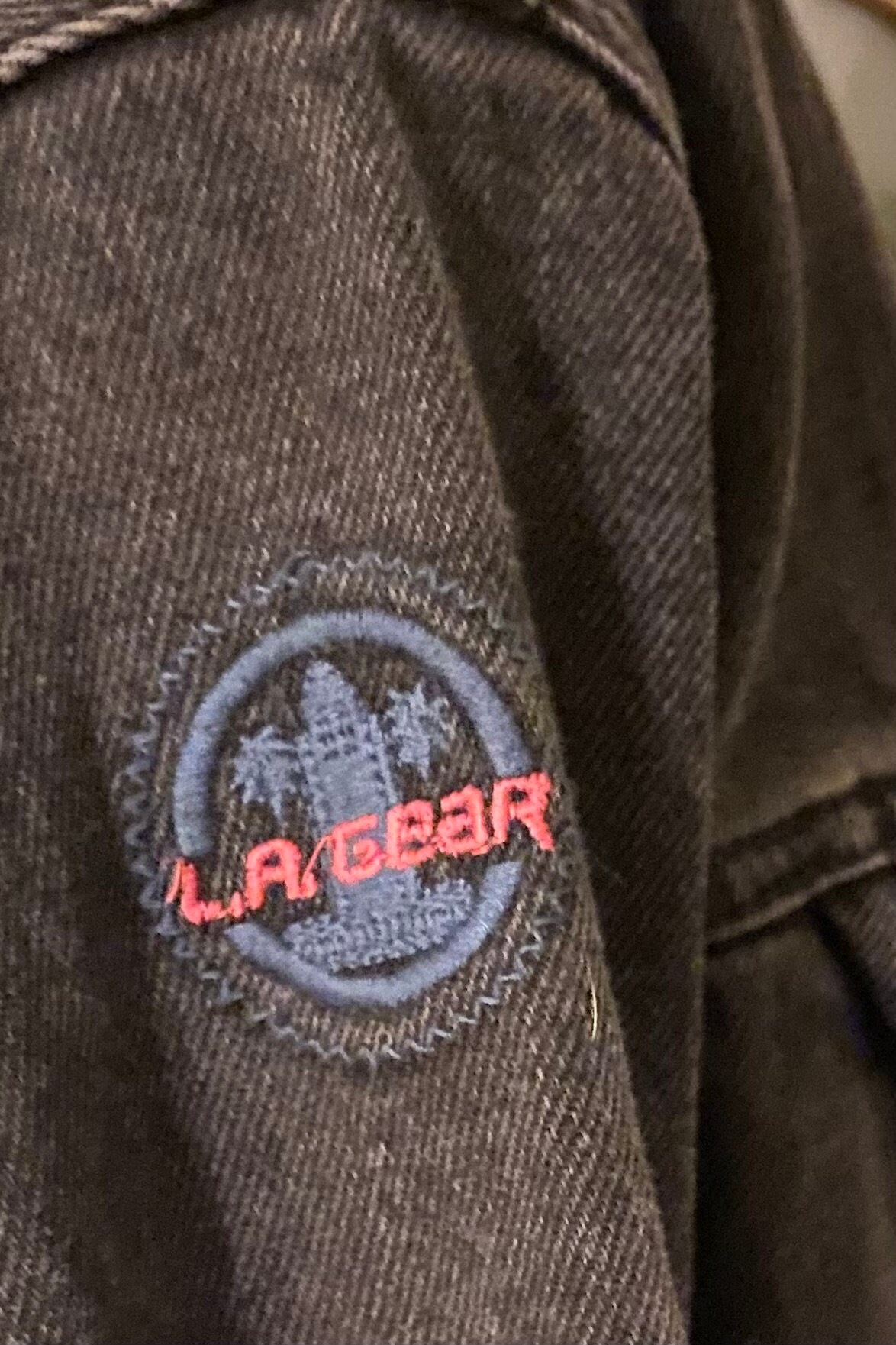 Vintage Retro 80s L.A Gear Brand Black Jean Jacket W Silver - Etsy
