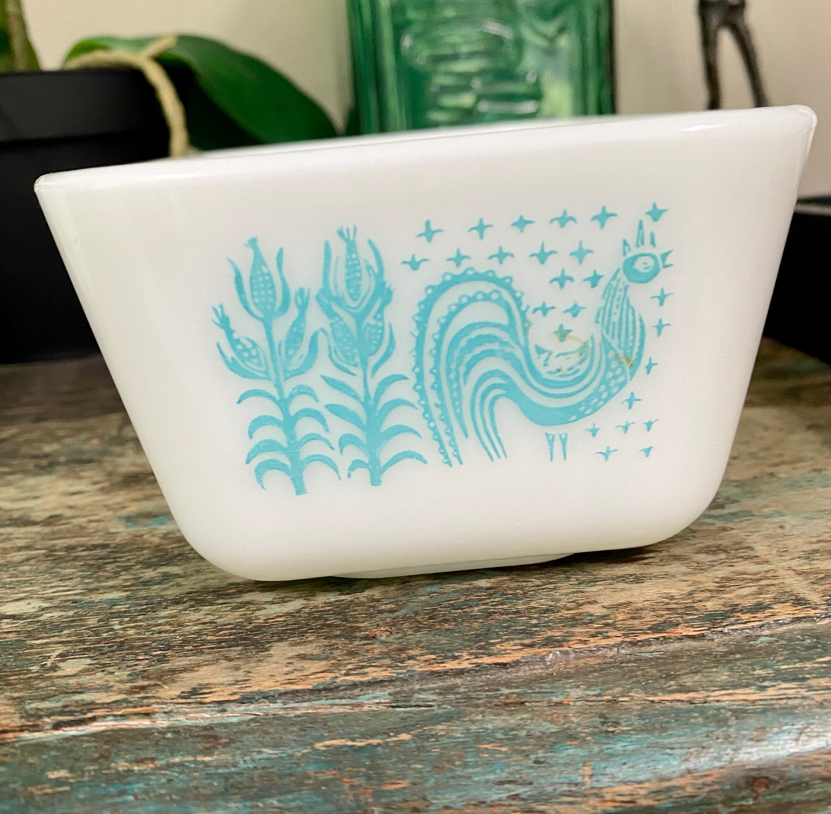 Vintage Made in USA Pyrex Butterprint Fridgie 2 Piece Set Blue - Etsy