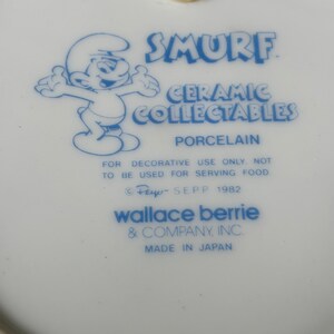 Retro Smurf Porcelain Collectible Plate Hot Air Balloon Have a Smurfy ...