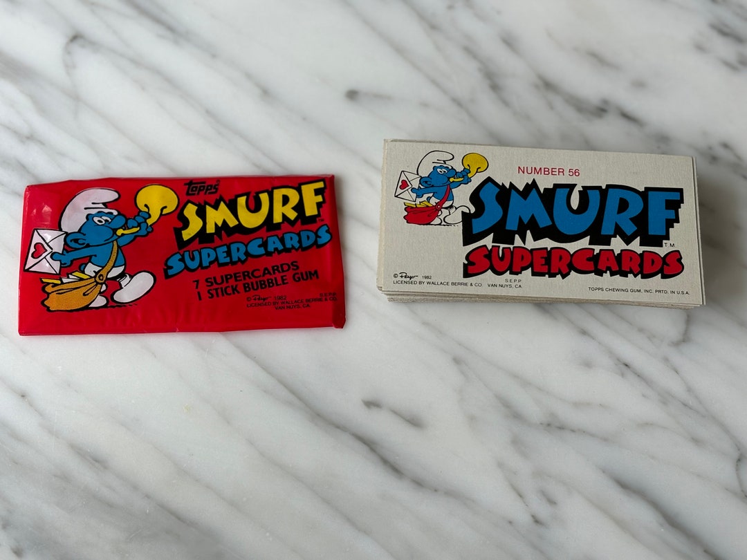Topps Smurf Trading Cards Complete Set 1-56 56 Cards Total Collectible ...