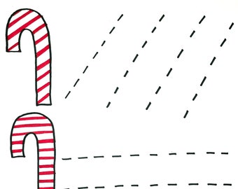 Christmas Preschool Prewriting Worksheet - Etsy