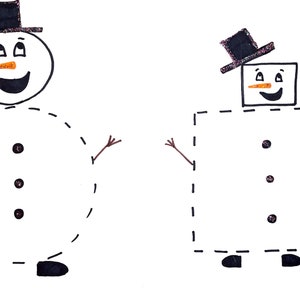 Snowman Pre-writing Worksheet, Tracing, Shapes, Toddler, Preschool - Etsy