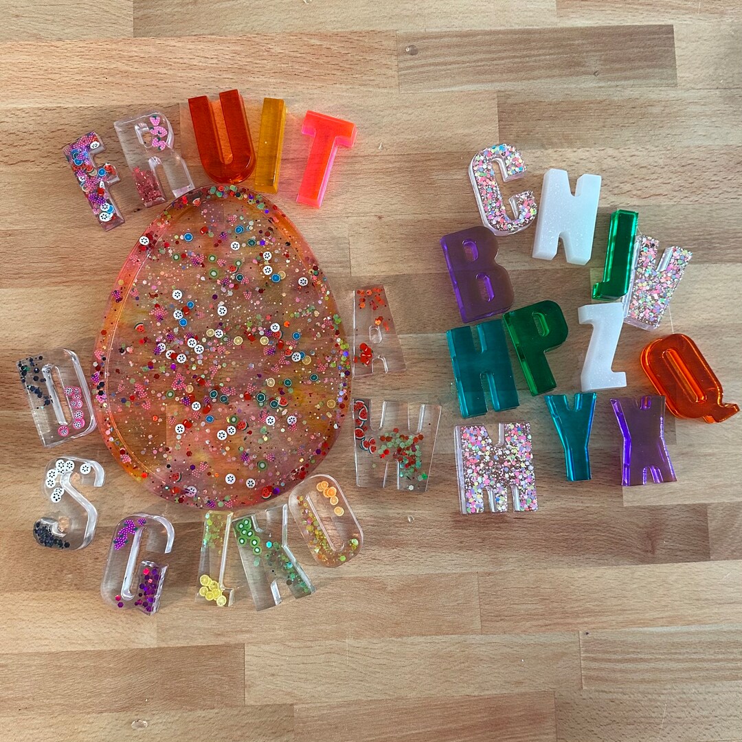 Fruit Salad Letters, Tray, Phonics, Alphabet, Resin, Summer, Homeschool ...