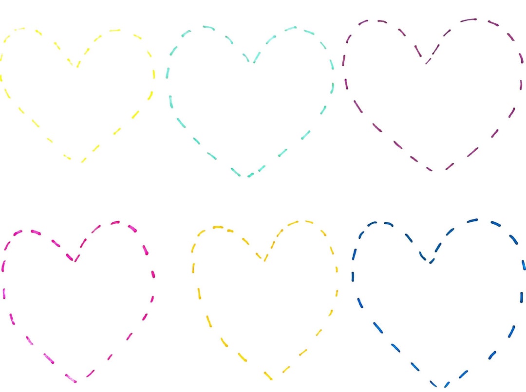 Valentine's Day Prewriting Worksheet, Tracing, Hearts, Toddler ...