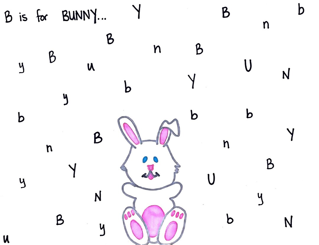 B is for Bunny, Letter Worksheet, Preschool, Toddler - Etsy