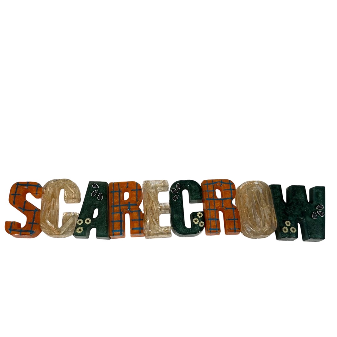 Scarecrow Fall Letter Resin Set, Alphabet, Spelling, Reading ...