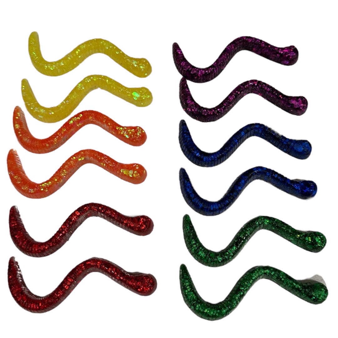 Rainbow Resin Worms, Counters, Potion Play, Mud, Math, Colors, School ...