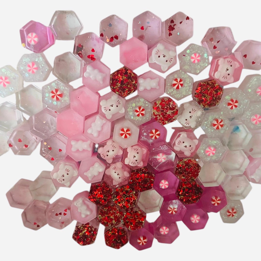 Resin Hexagon Stacking Blocks, Fine Motor, Valentine's Day, Counters ...