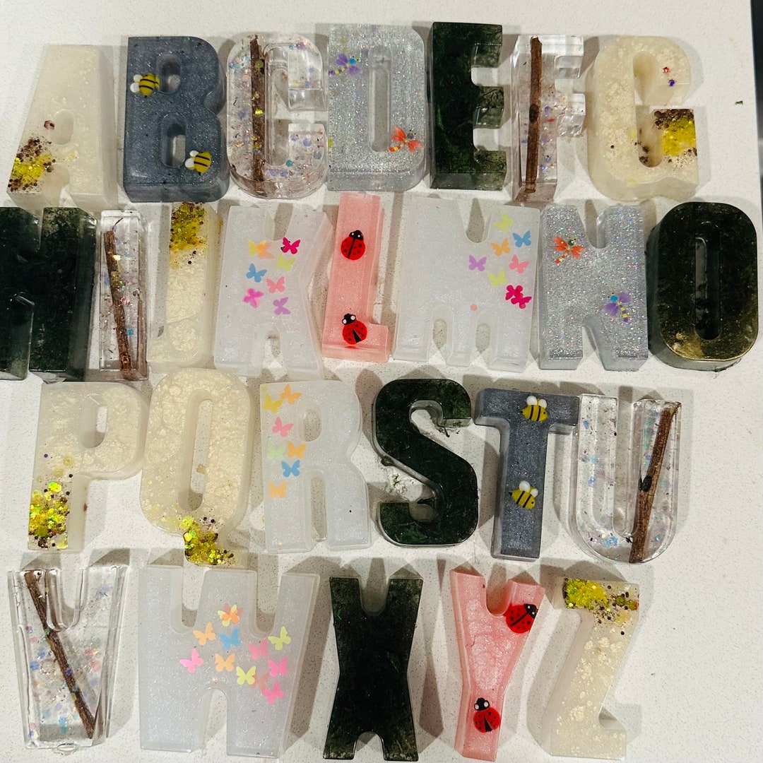 Bug Themed Spring Resin Letters, Alphabet, Homeschool, Spelling ...