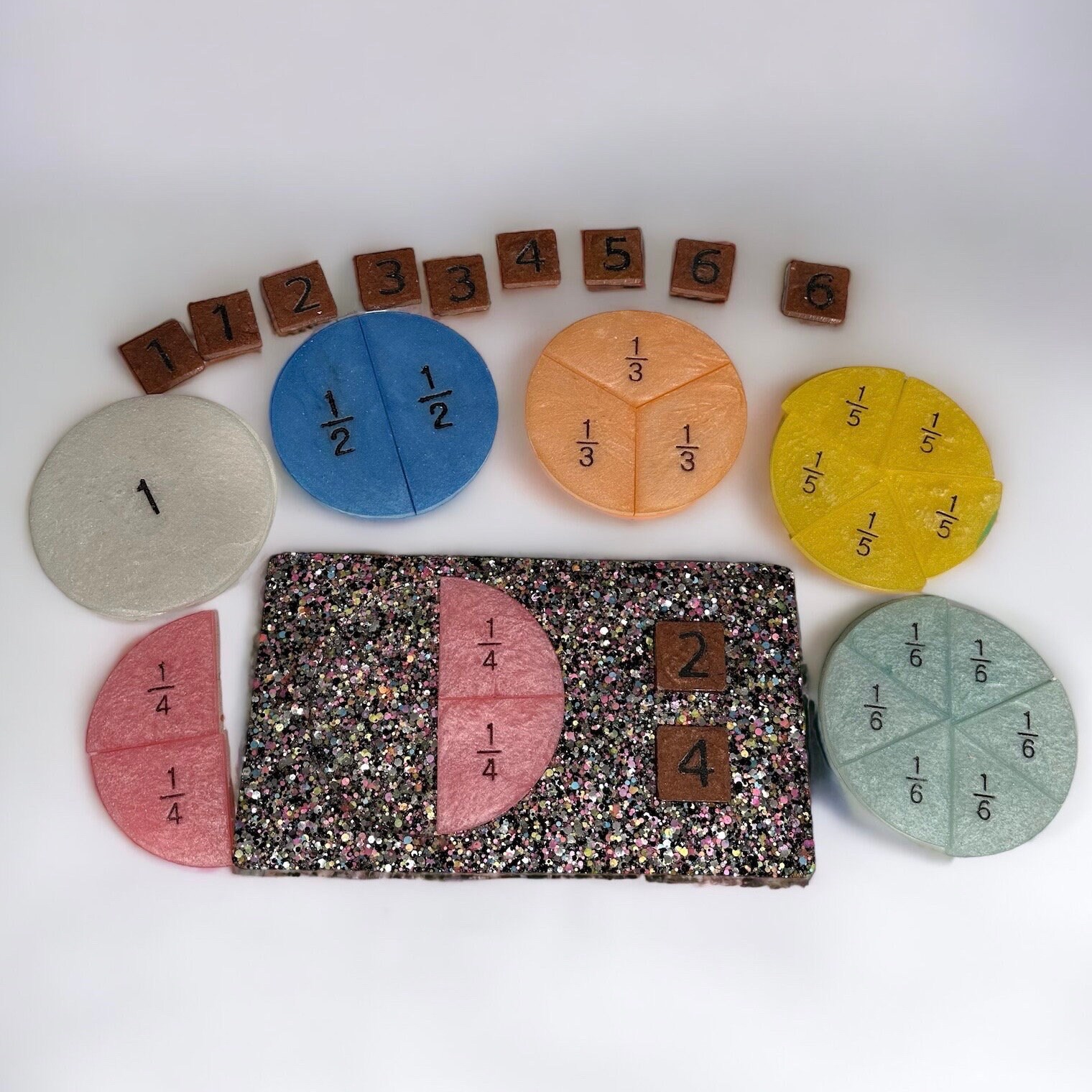 Resin Fraction Board, Math, Numbers, Elementary School, Montessori ...