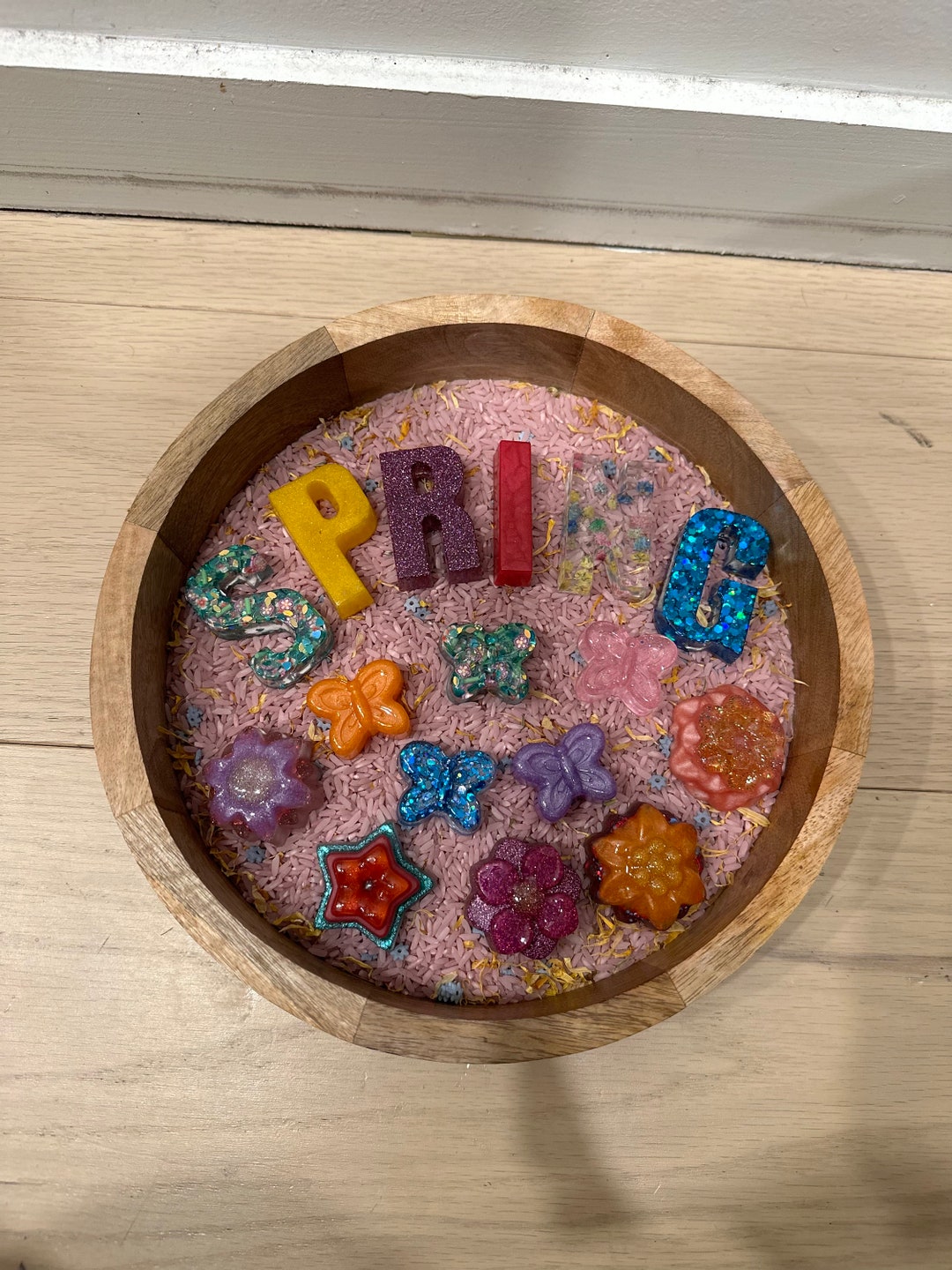 Spring Resin Set, Flowers, Letters, Bugs, Worms, Counters, Homeschool ...