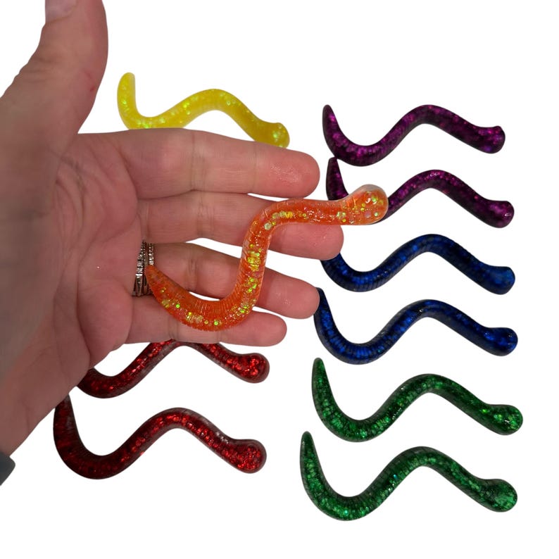 Rainbow Resin Worms, Counters, Potion Play, Mud, Math, Colors, School ...