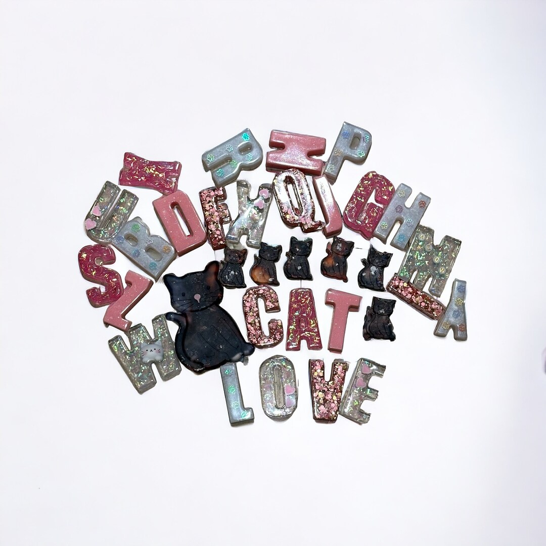 Kitty Cat Love Resin Set, Letters, Alphabet, Counters, Math, Preschool ...