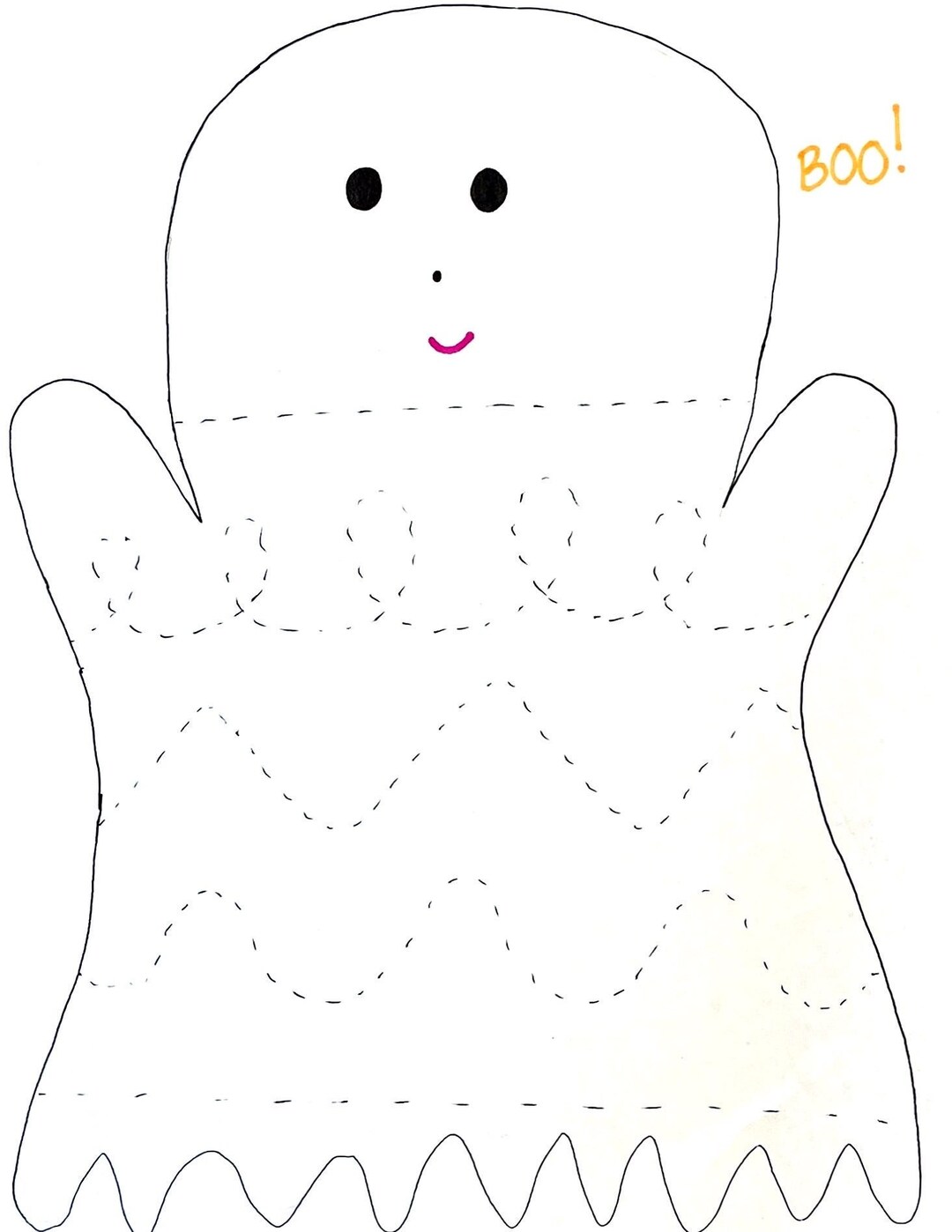 Halloween Pre-writing Worksheet, Tracing Practice, Line Tracing ...