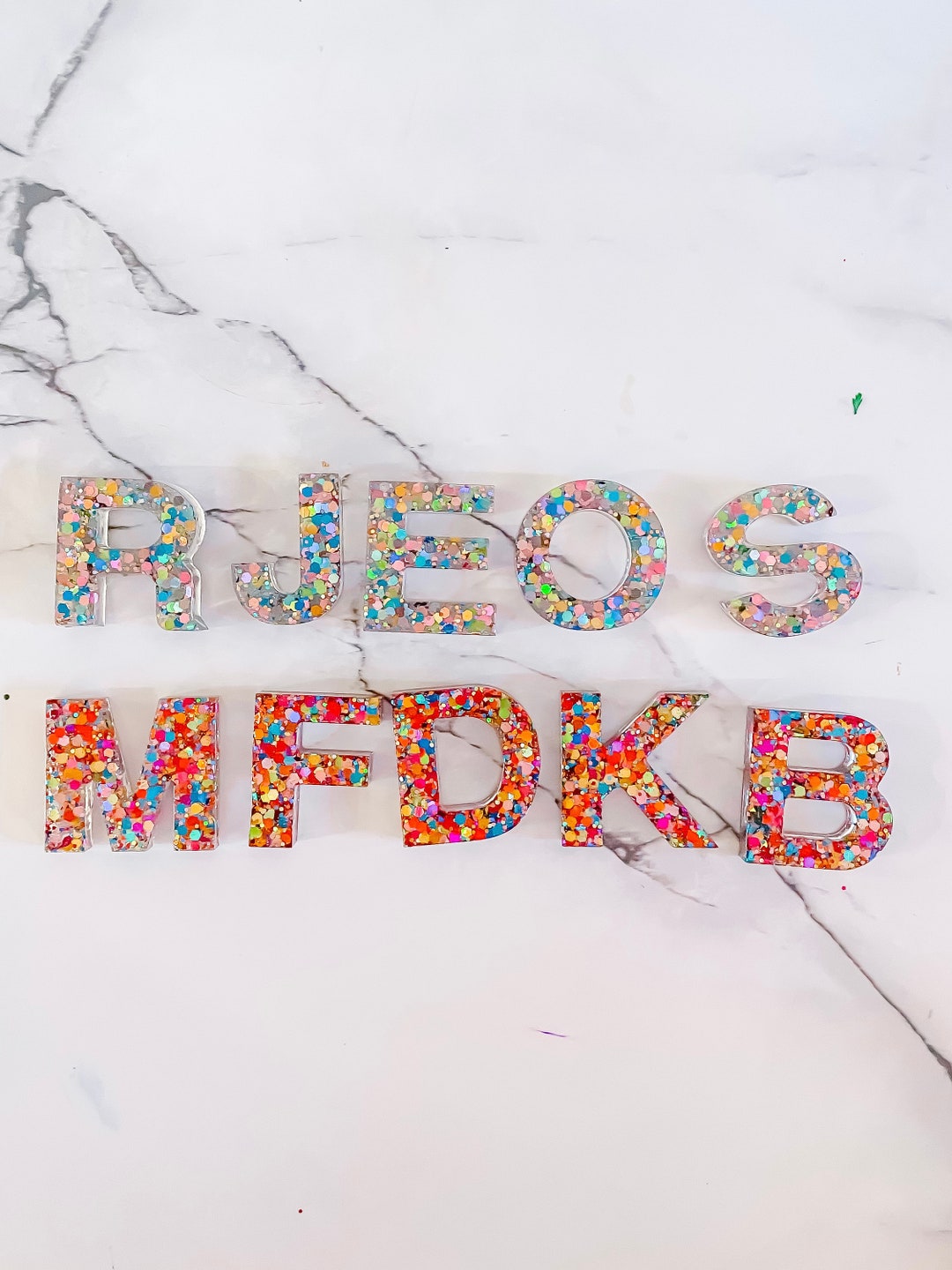 CONFETTI GLITTER RESIN, Pastels, Numbers, Letters, Toddler, School ...