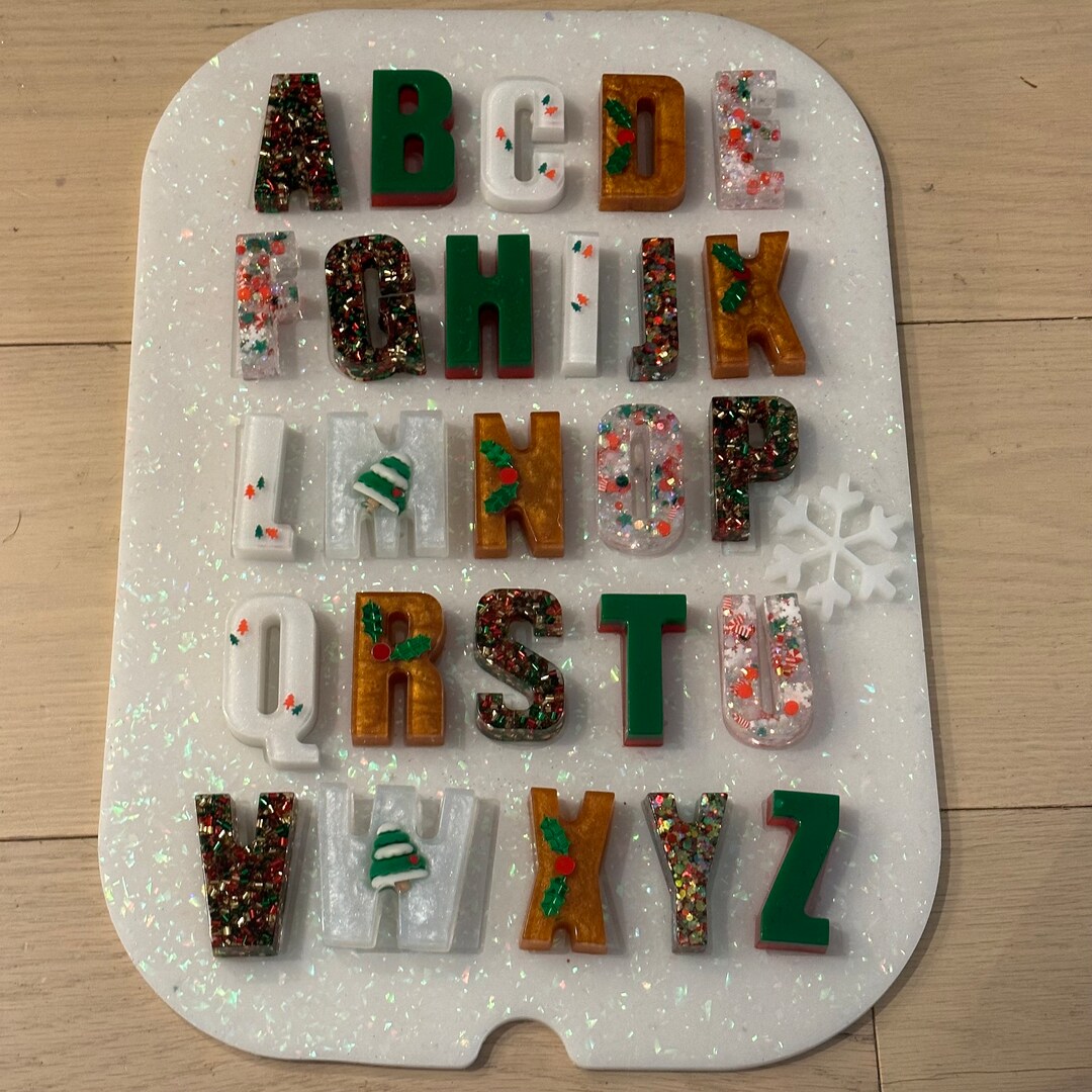 Christmas Chunky Resin Letters, Alphabet, Spelling, School, Preschool ...