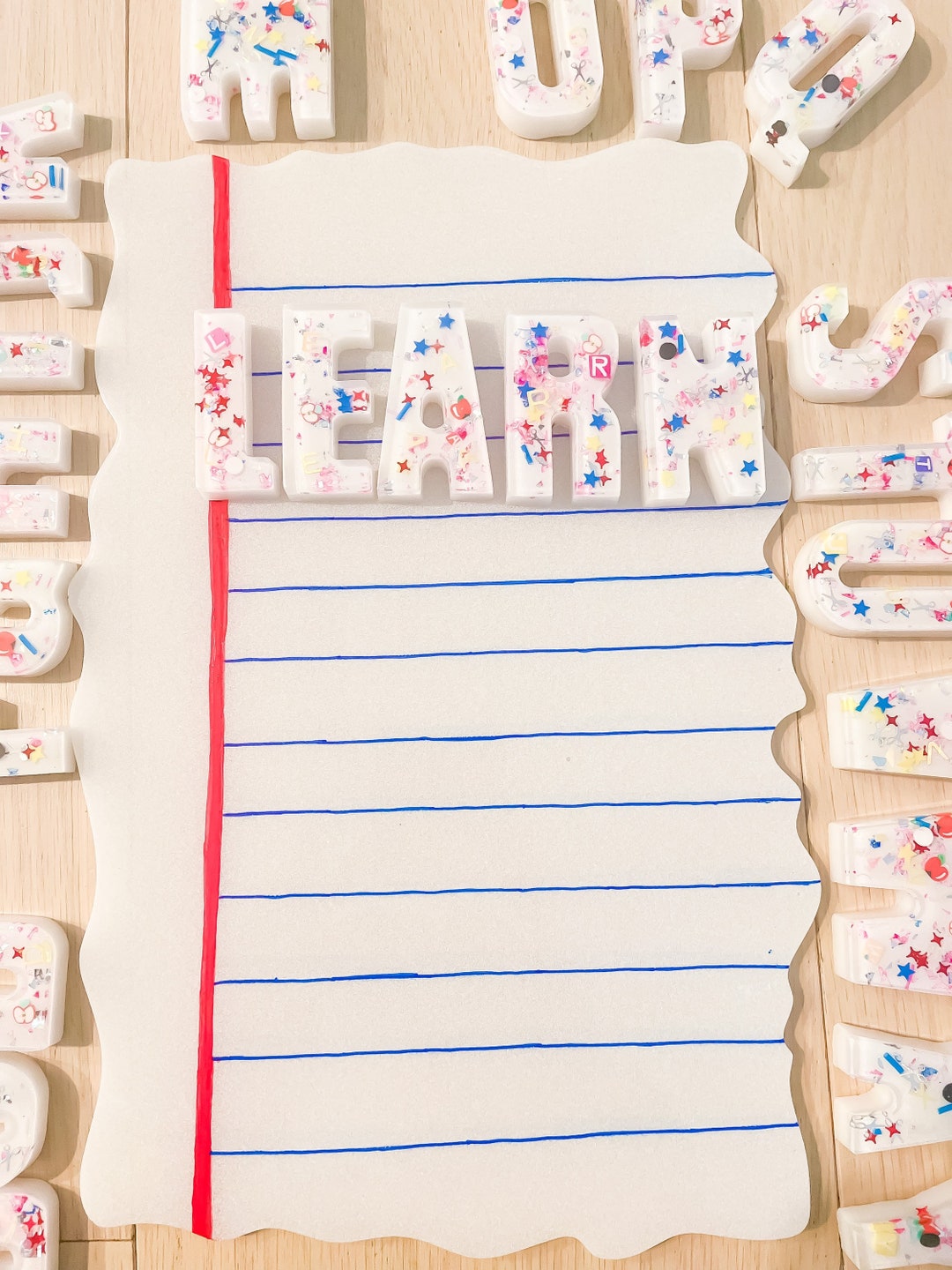 Back to School Alphabet Resin and Dry Erase Board, Homeschool ...