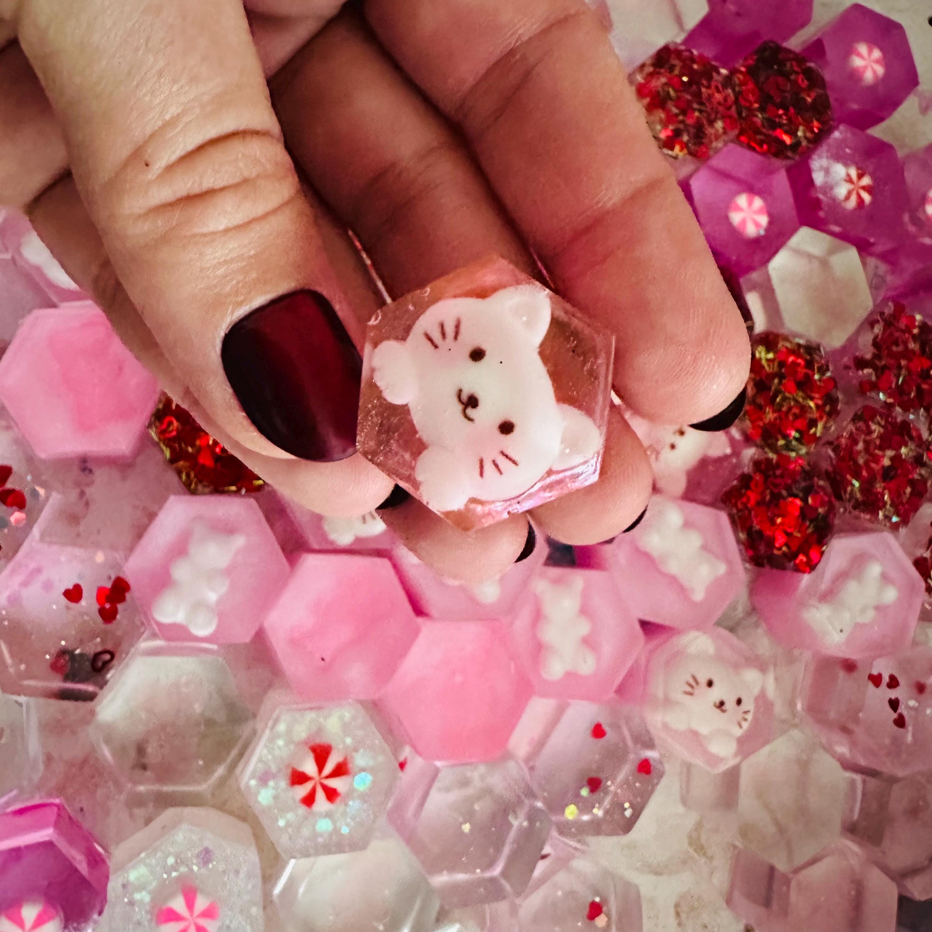 Resin Hexagon Stacking Blocks, Fine Motor, Valentine's Day, Counters ...