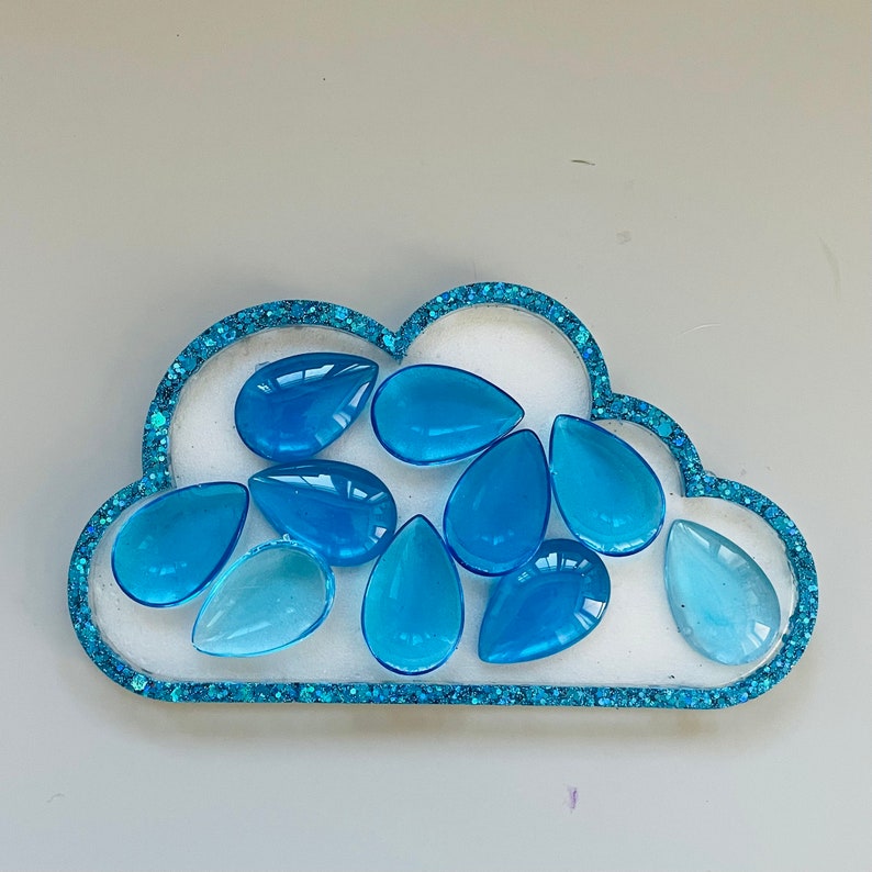 Cloudy Rain Resin Tray, Weather, Spring, Summer, Seasons, Counters ...