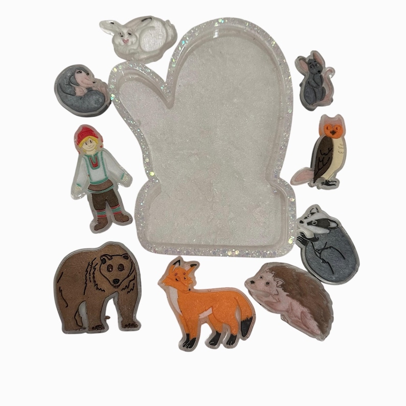 The Mitten Resin Book Set, Reading, Writing, Alphabet, Characters ...