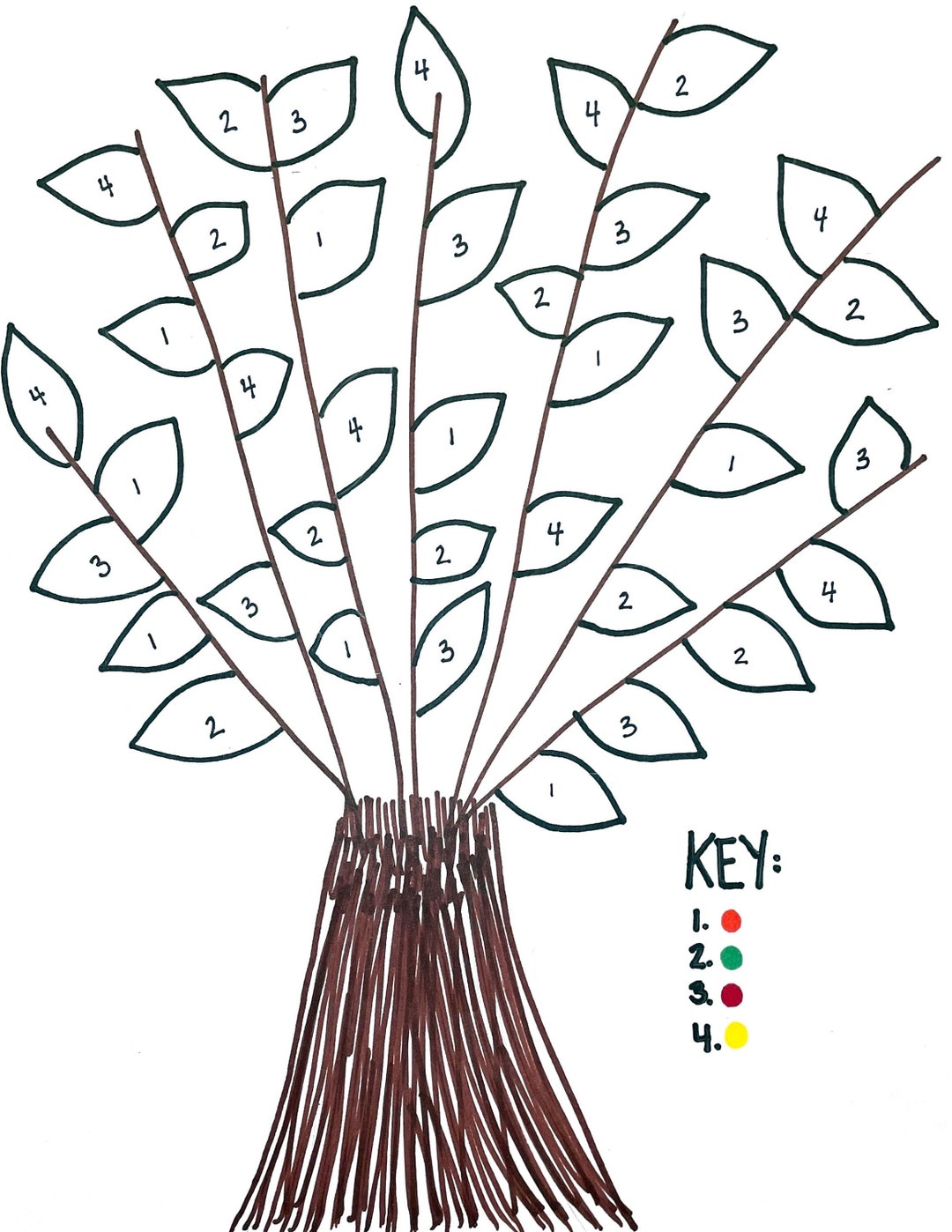 Fall Color by Number, Fall Worksheet, Preschool, Toddler, Color ...