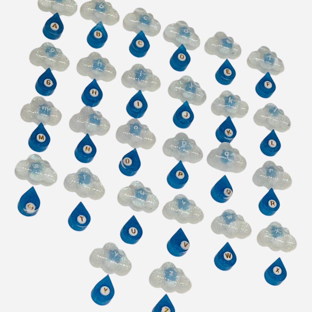 Letter Match Resin Game, Clouds, Rain, Upper Case, Lower Case, Spelling ...