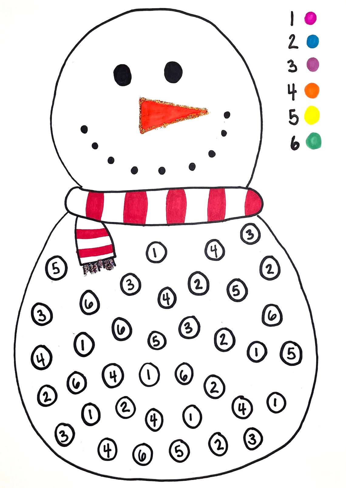 Color by Number Snowman, Winter, Snow, Worksheets, Toddler, Preschool ...
