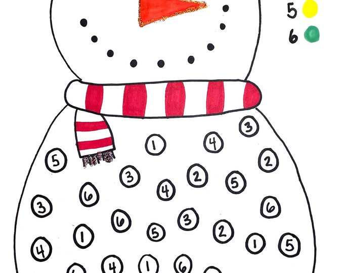 Color by Number Snowman, Winter, Snow, Worksheets, Toddler, Preschool ...