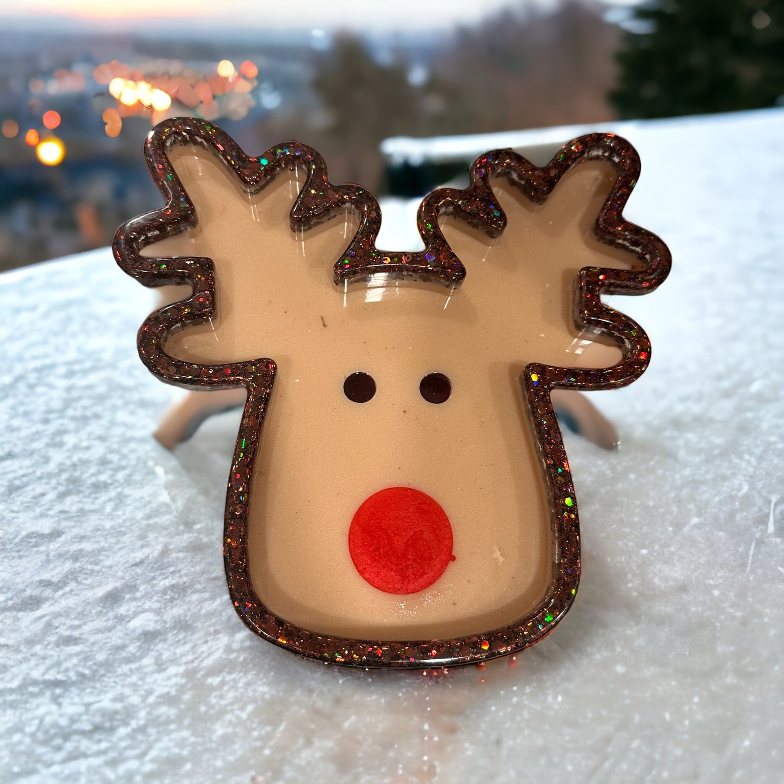 Rudolph Reindeer Resin Tray, Christmas, Holidays, Sensory, Home Decor ...