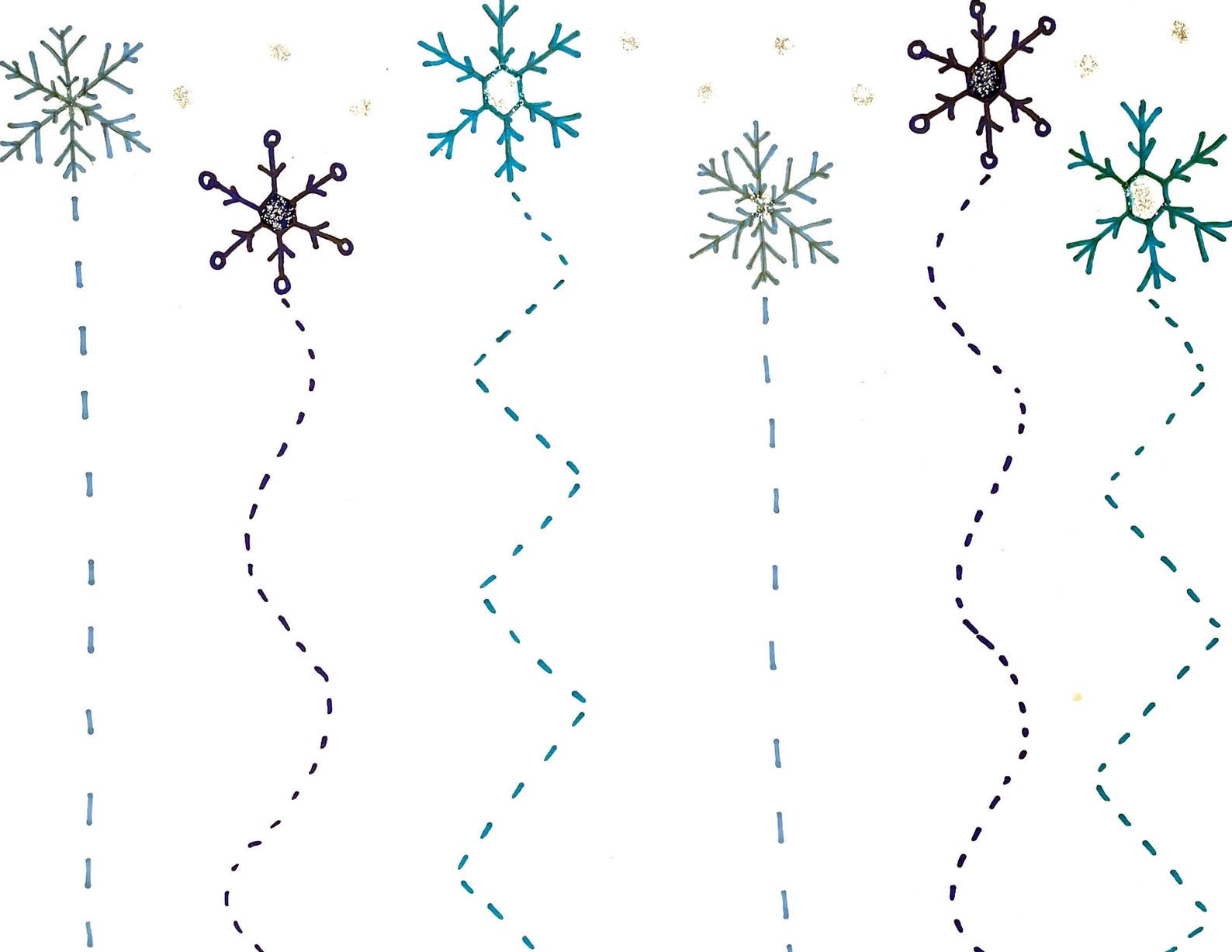 Winter Cutting Worksheet, Snowflake, Pre-writing, Cutting, Scissor ...