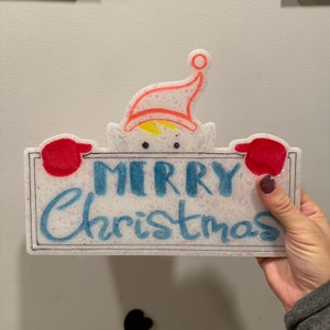 Merry Christmas Resin Sign, Elf, Christmas Decor, Home Decor, Sensory ...