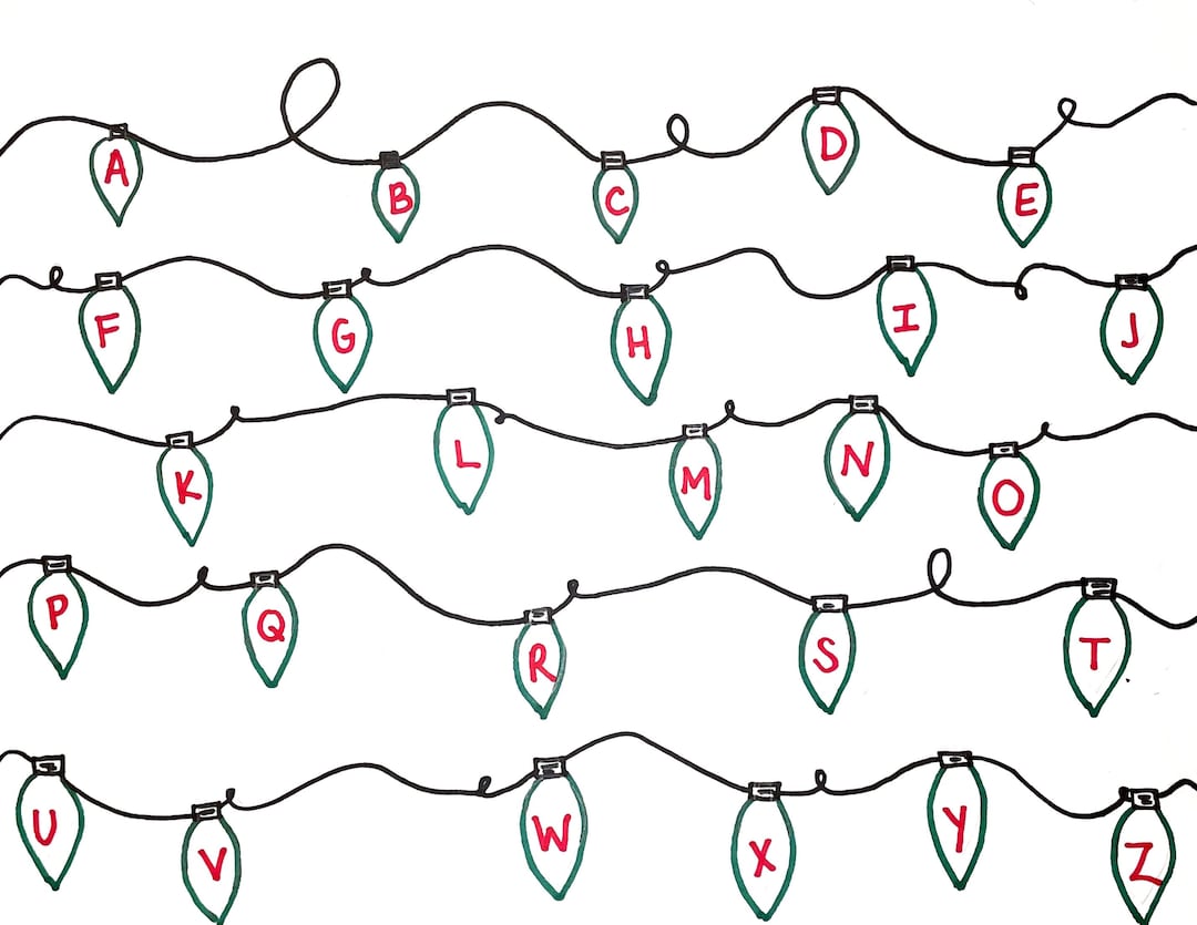 Christmas Letter Match, Alphabet, Upper and Lower Case, Toddler ...