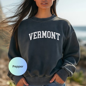 Vermont Comfort Colors Sweatshirt, Crewneck Sweatshirt, Sweatshirts for ...