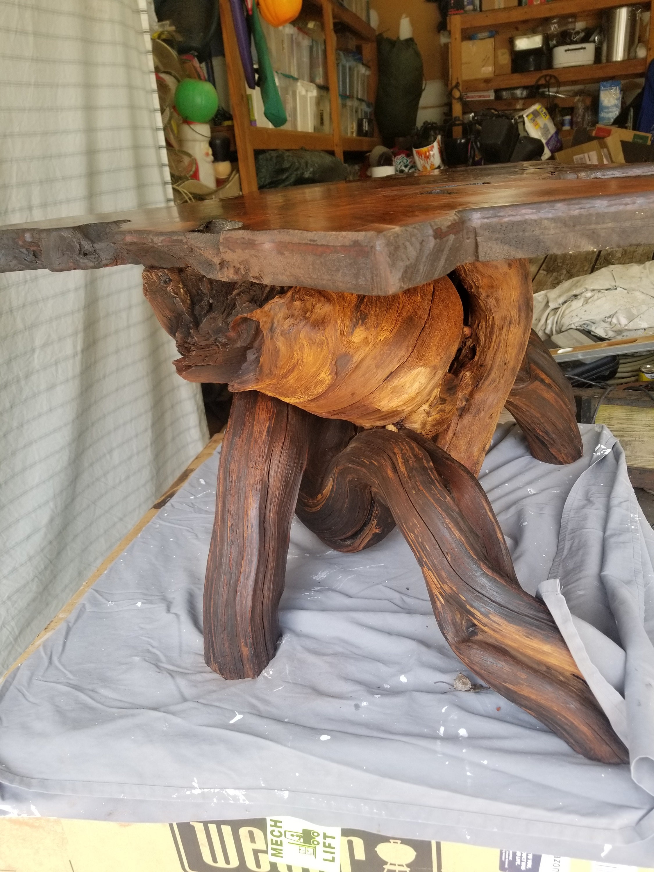 Antique Redwood Table - Etsy