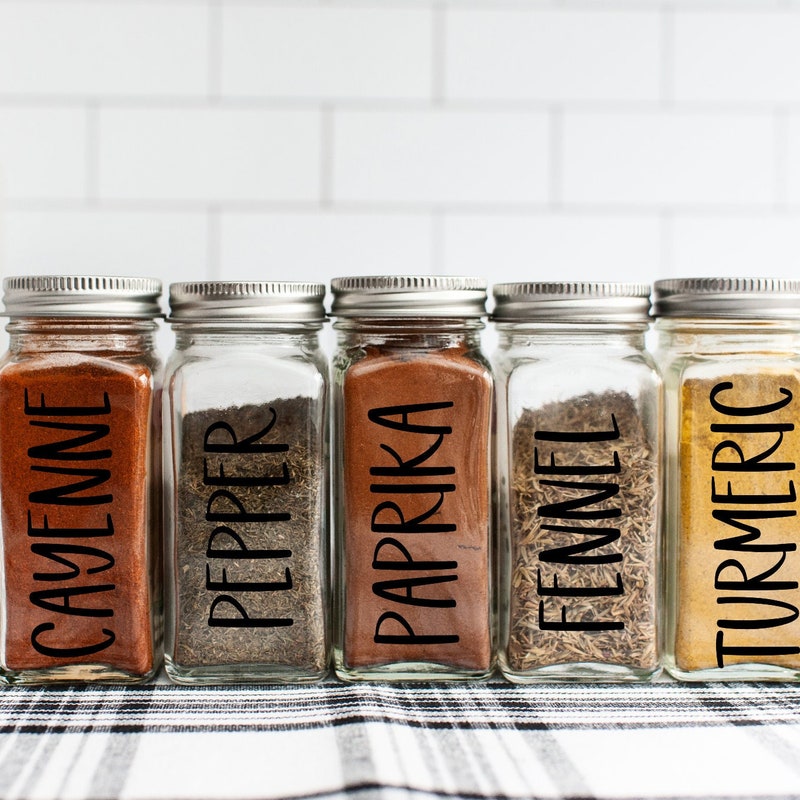 Spice Bottle Label Decal - Etsy
