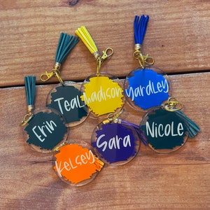 Personalized Resin Keychain Monogram Your Name/text Key Ring - Etsy