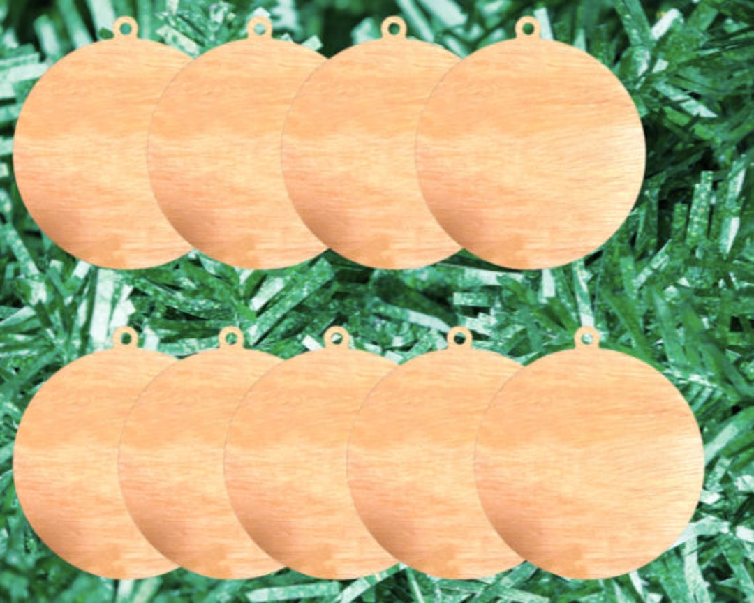 Wood Ornament Blanks, DIY Ornament Craft, Laser Engrave Ready, Ornament ...