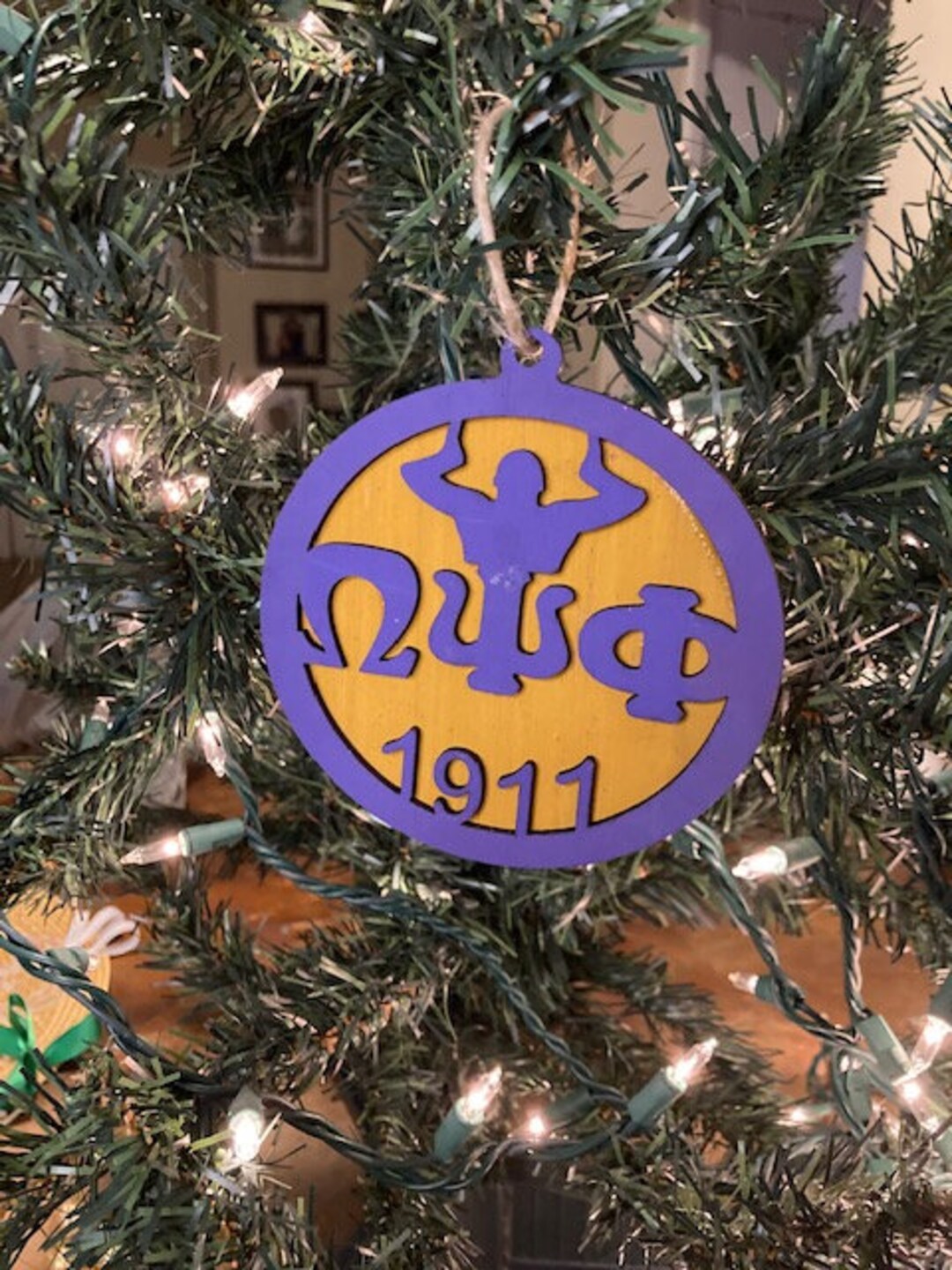 Omega Fraternity Inspired Ornament, Christmas Ornament - Etsy