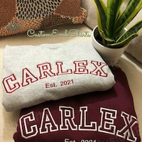 Embroidered Sweatshirt - Etsy