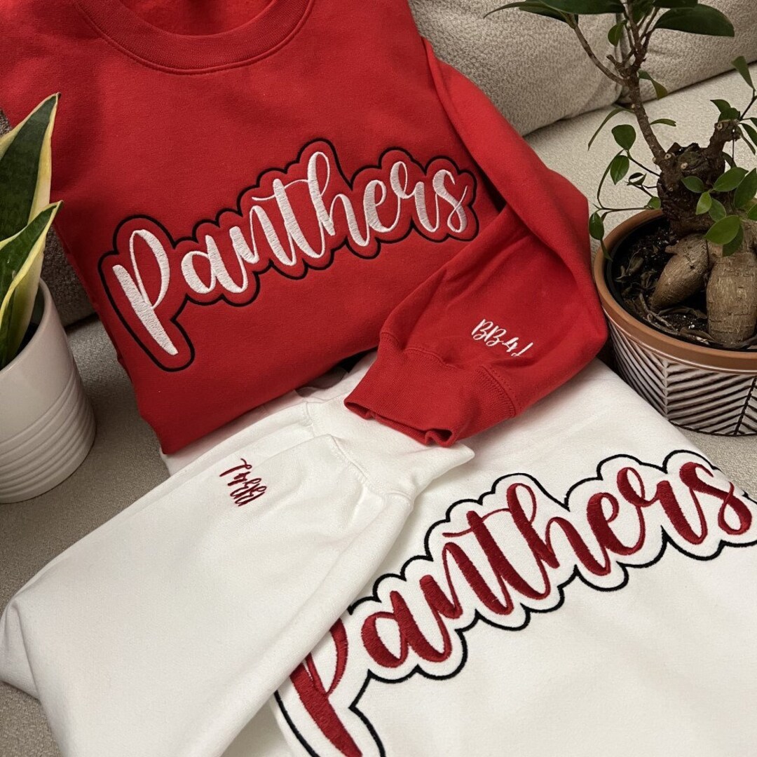 Custom Embroidered Joyful Holiday Sweatshirt With Sleeve Embroidery ...