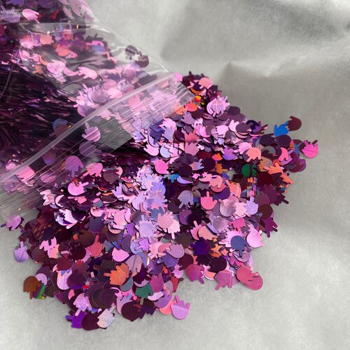 Middle Finger Shaped Glitter Silver Holographic - Etsy