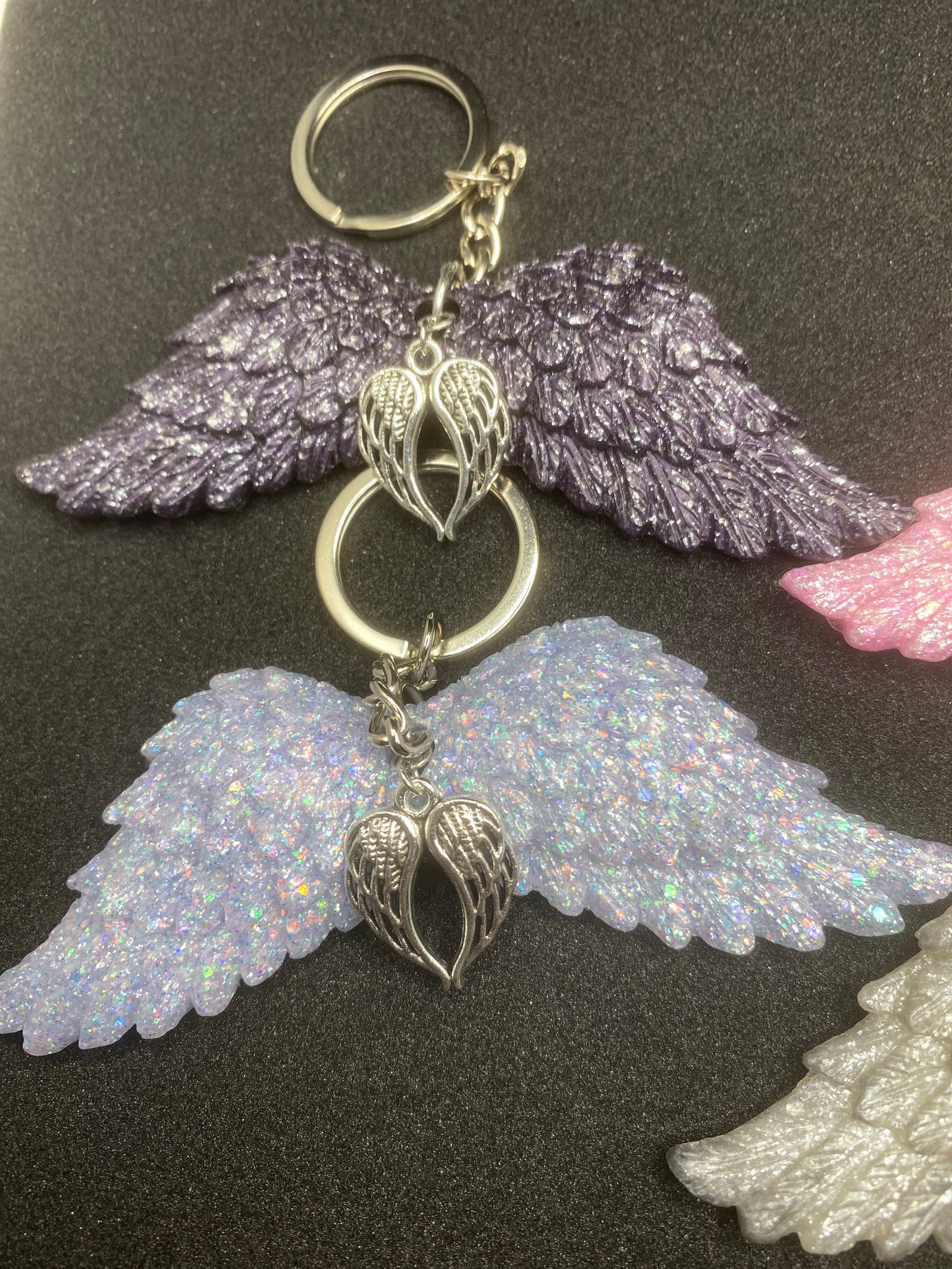 Angel Wings Keychain - Etsy