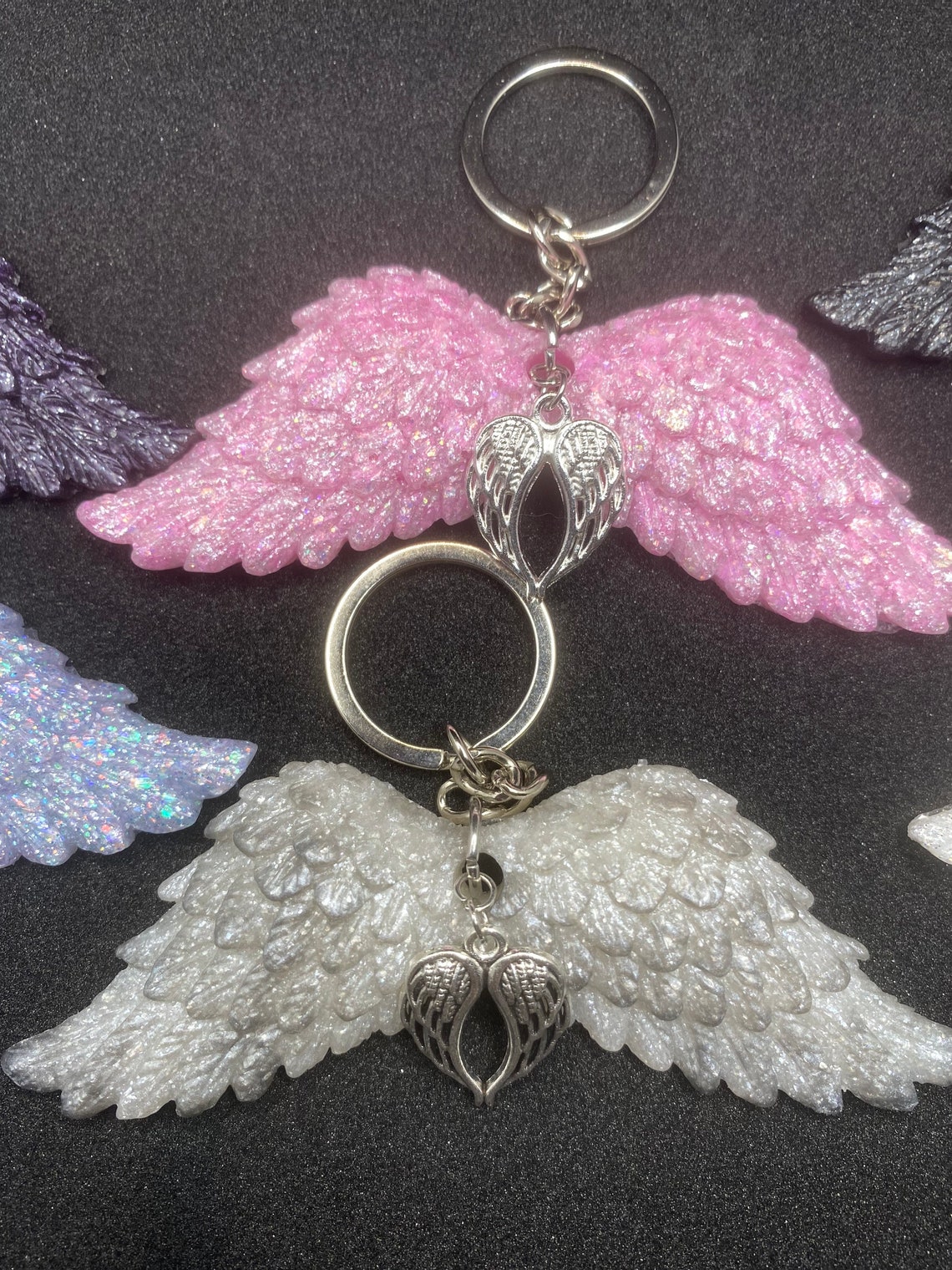 Angel Wings Keychain - Etsy