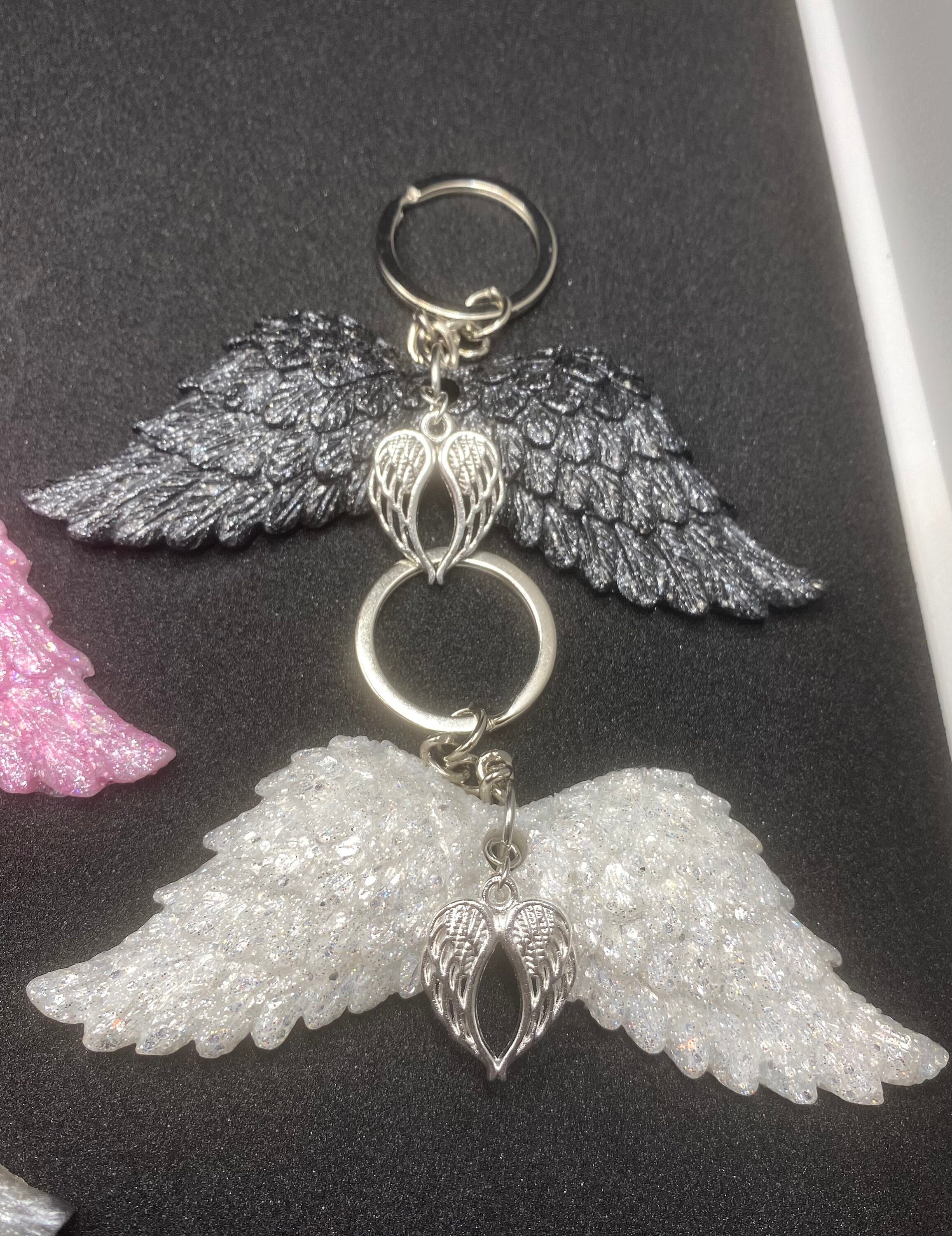 Angel Wings Keychain - Etsy