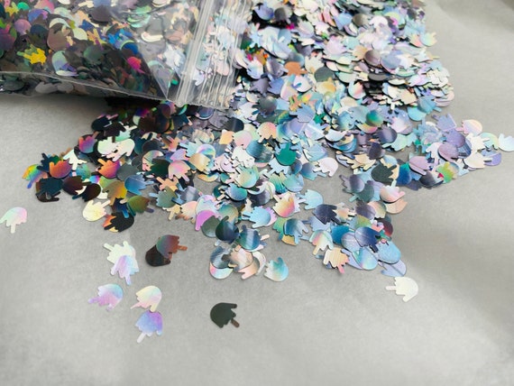 Middle Finger Shaped Glitter Silver Holographic | Etsy