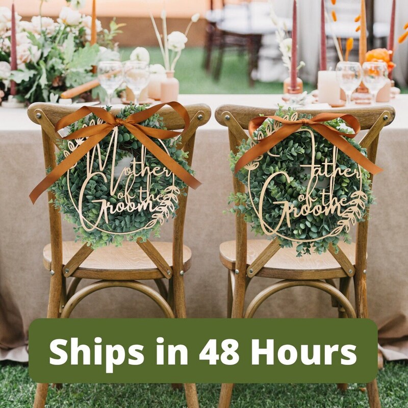 Bride and Groom Chair Sign - Etsy