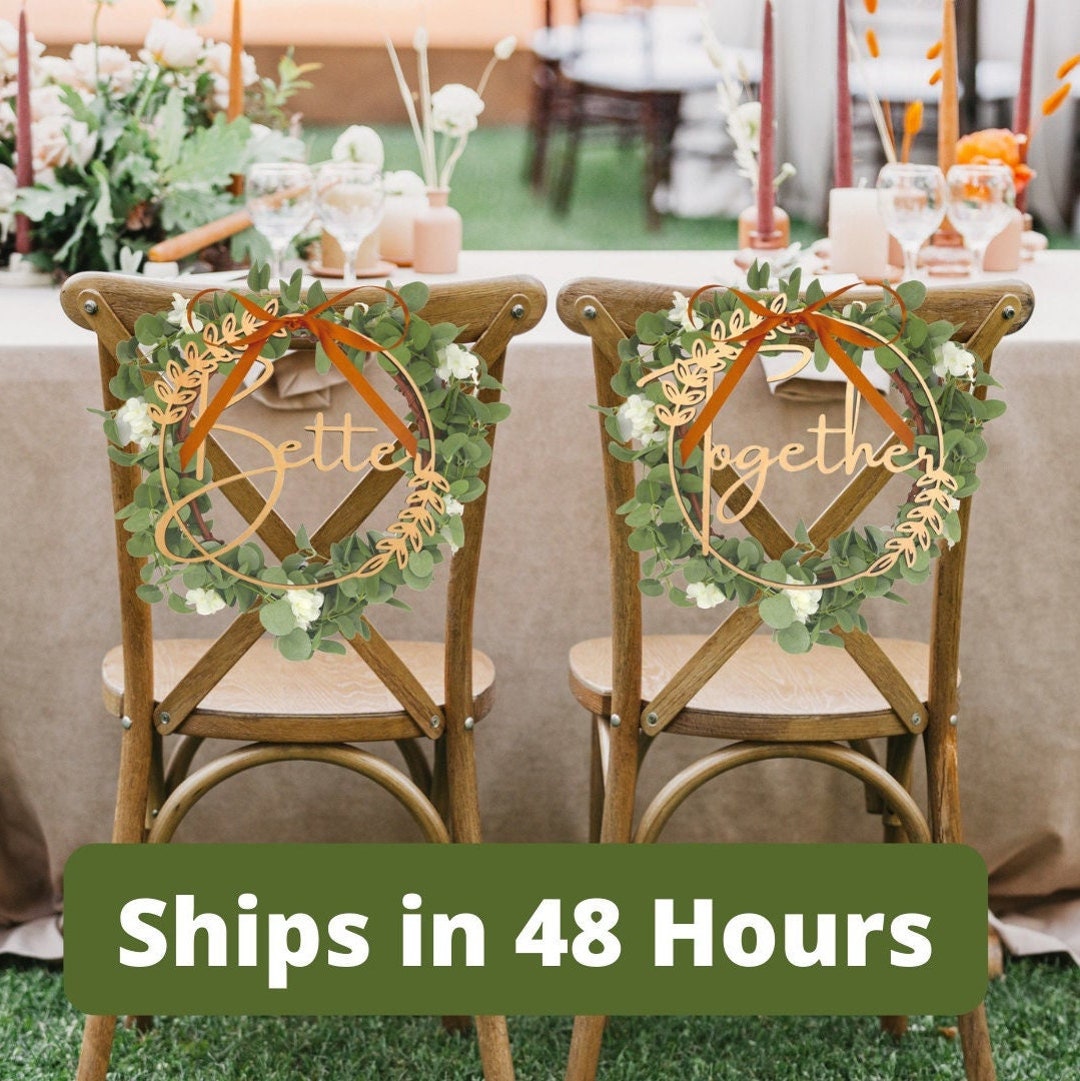 Better Together Wedding Chair Sign Wedding Chair Sign for Wedding ...