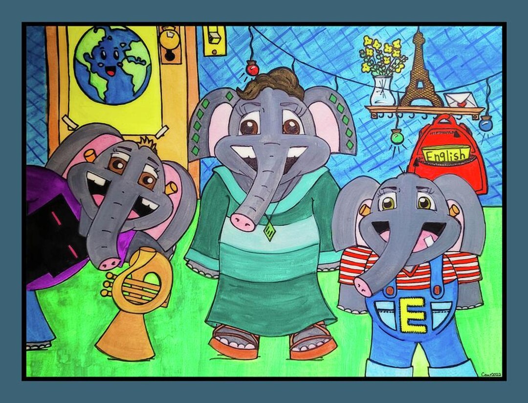 Original Art Print ABC Collection of A-Z Critters to Hang 26 critters ...